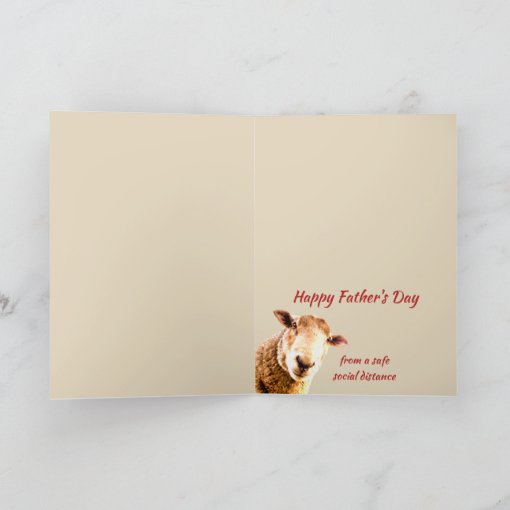 Love Hugs Kisses Father's Day Social Distance Fun Thank You Card | Zazzle