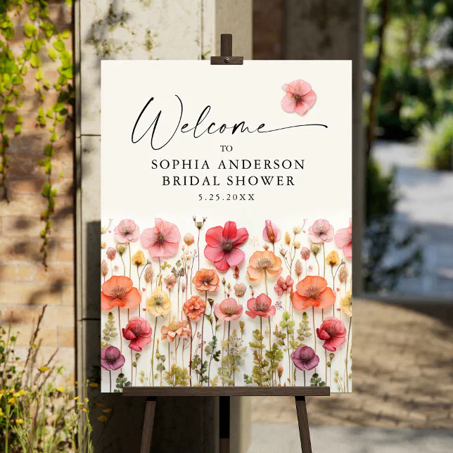 Love In Bloom Bridal Shower Welcome Sign Foam | Zazzle
