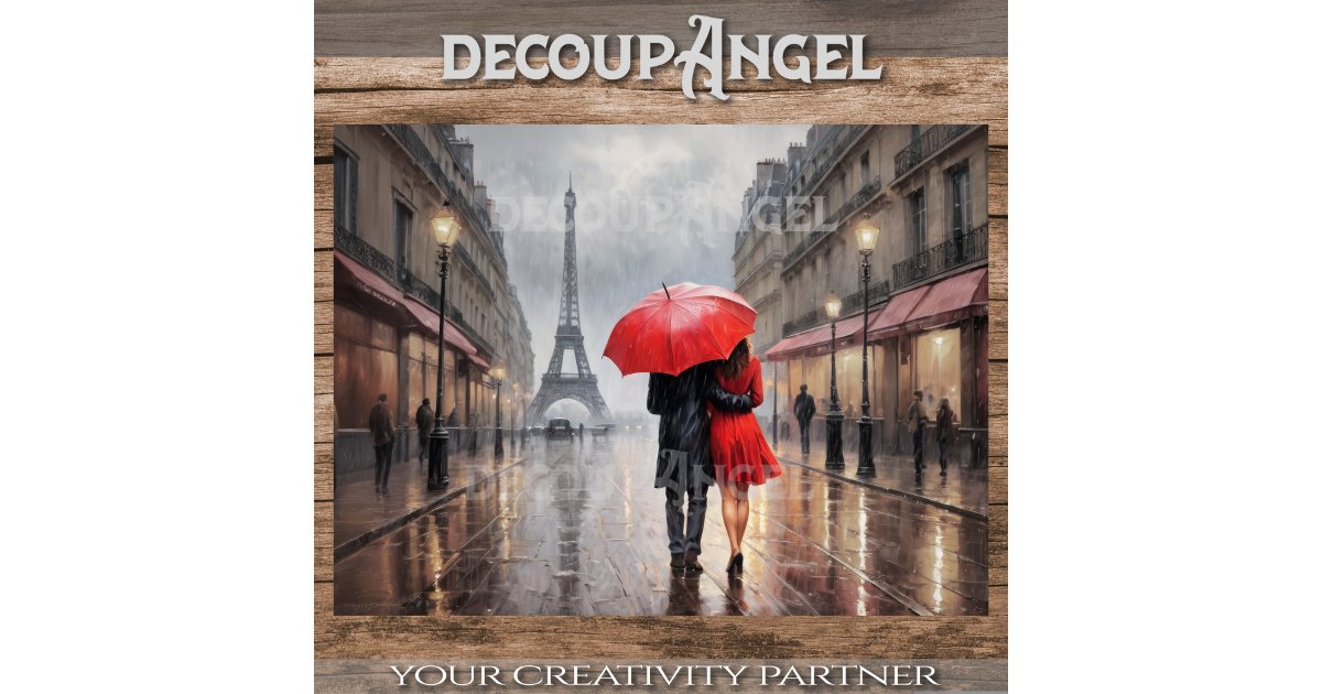 Love in Paris - Decoupage - Tissue Paper | Zazzle