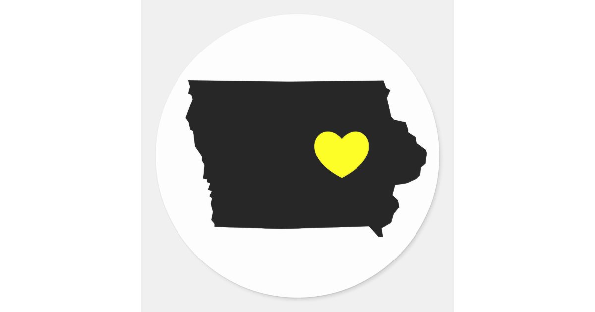 Love Iowa Classic Round Sticker | Zazzle