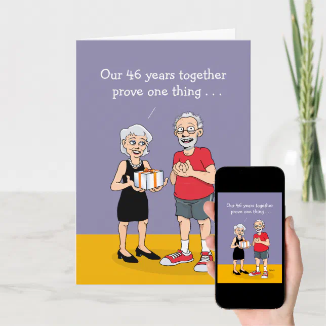 Love Is 46th Wedding Anniversary Card | Zazzle