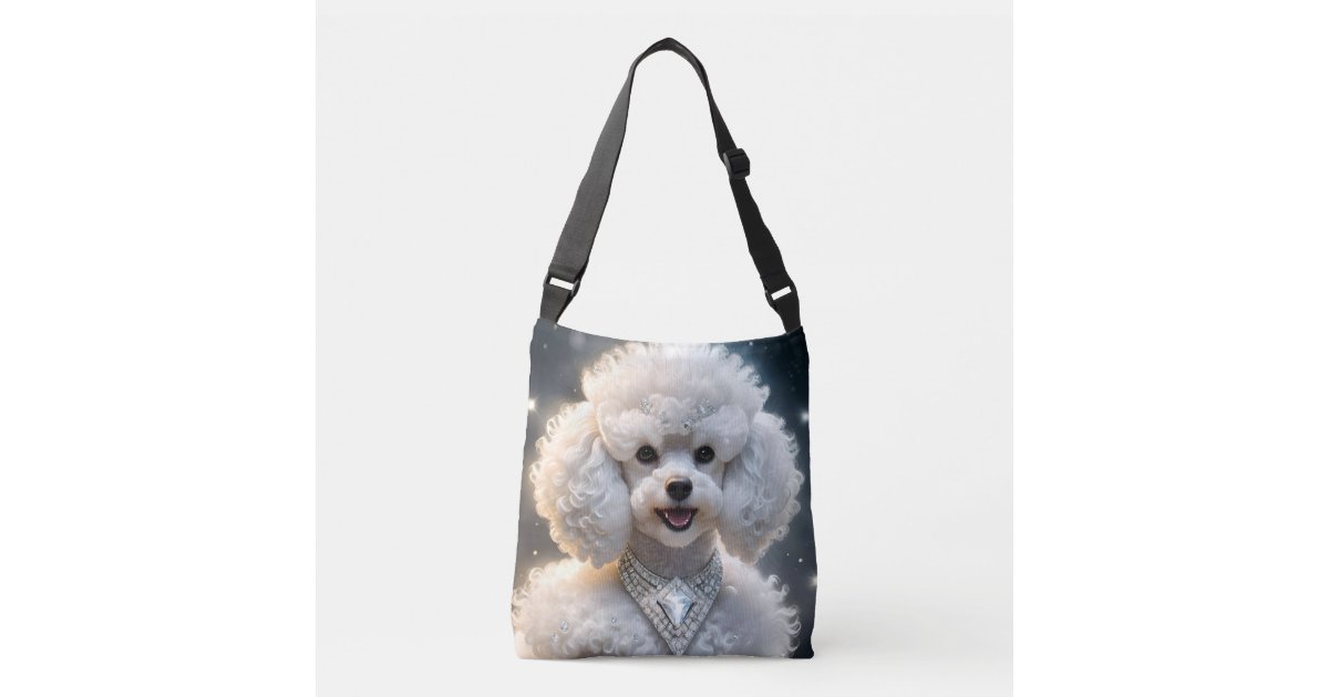 Love Is A White Spoiled Poodle, Crossbody Bag | Zazzle