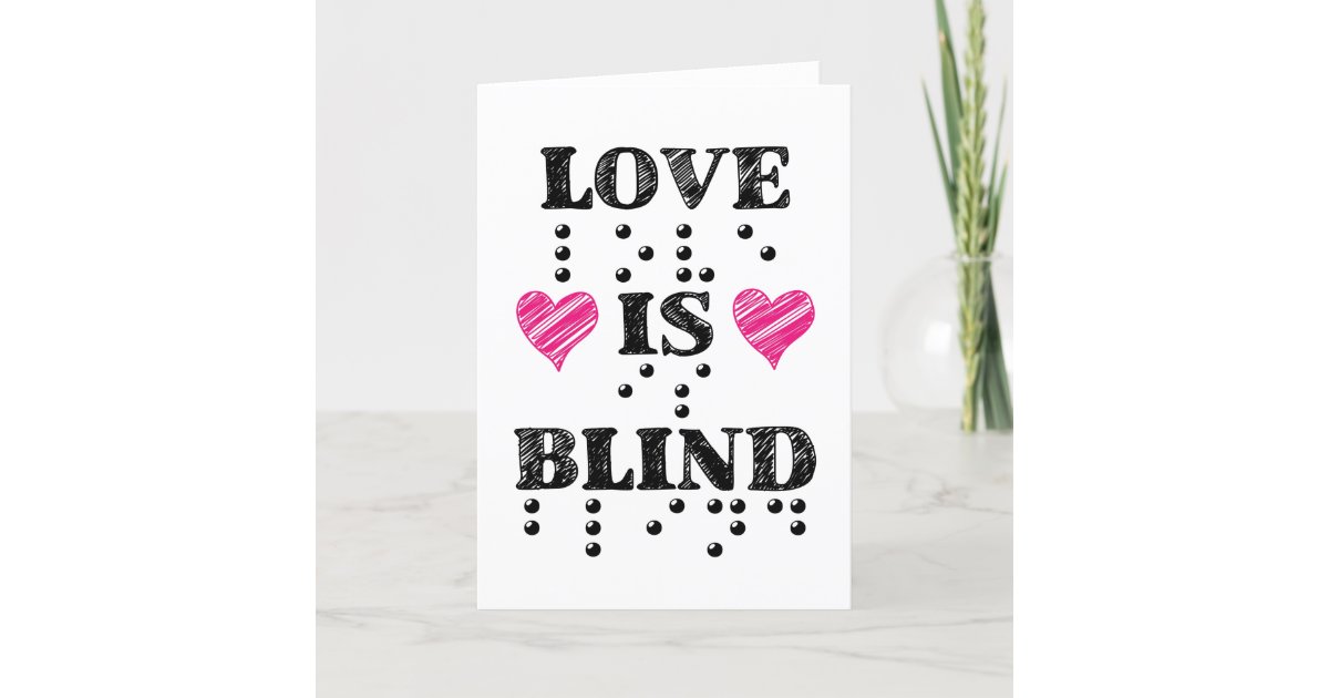 Love Is Blind Braille Hearts Holiday Card | Zazzle