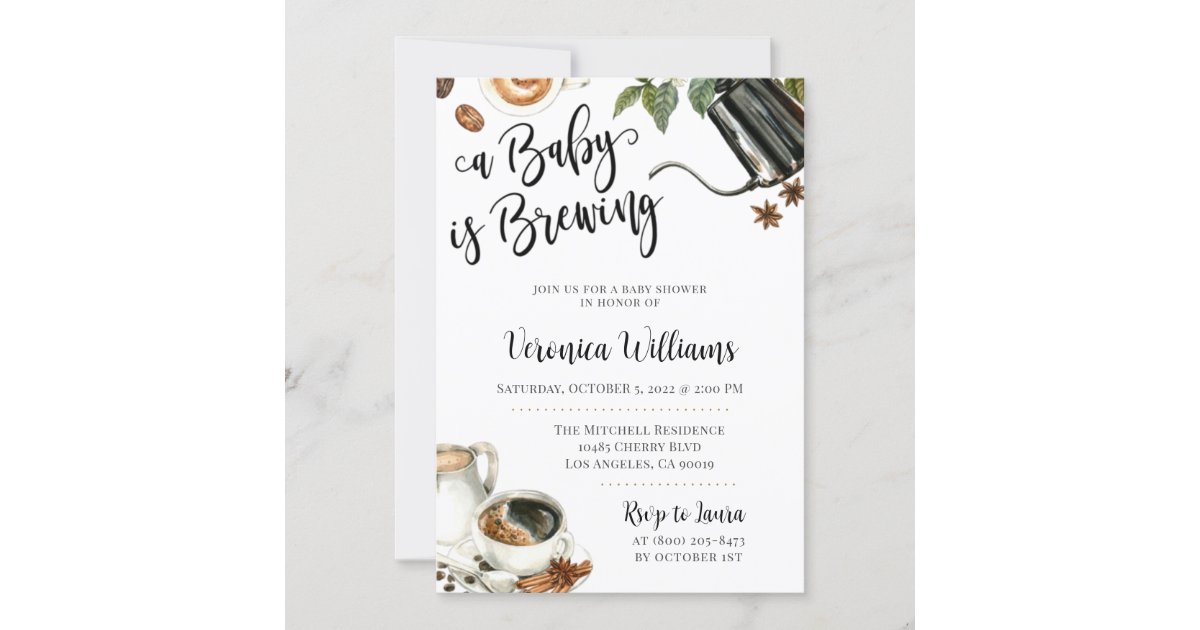 Love is Brewing Coffee Baby Shower Invitation | Zazzle
