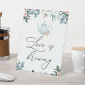 Love is Brewing Time for Tea Sign | Zazzle