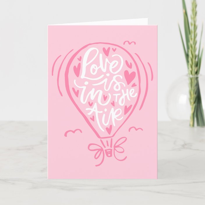 Love is in the Air | Valentine's Day Holiday Card | Zazzle.com