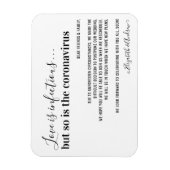 Love is Infectious Covid19 Wedding Postponement Magnet | Zazzle