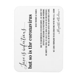Love is Infectious Covid19 Wedding Postponement Magnet | Zazzle