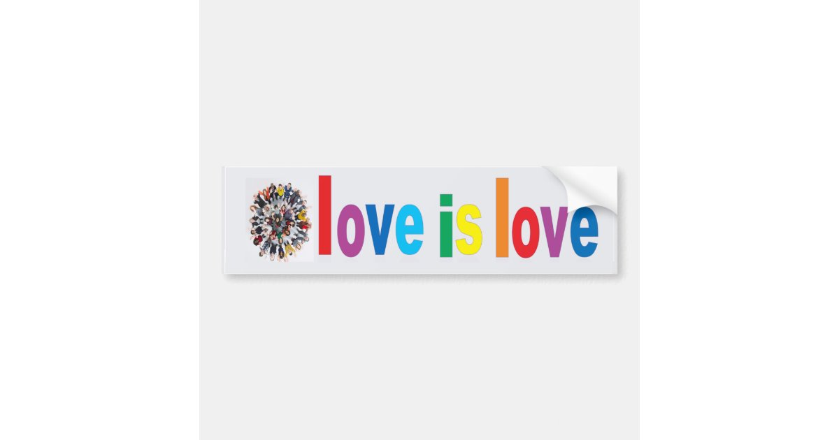 Love Is Love Bumper Sticker | Zazzle