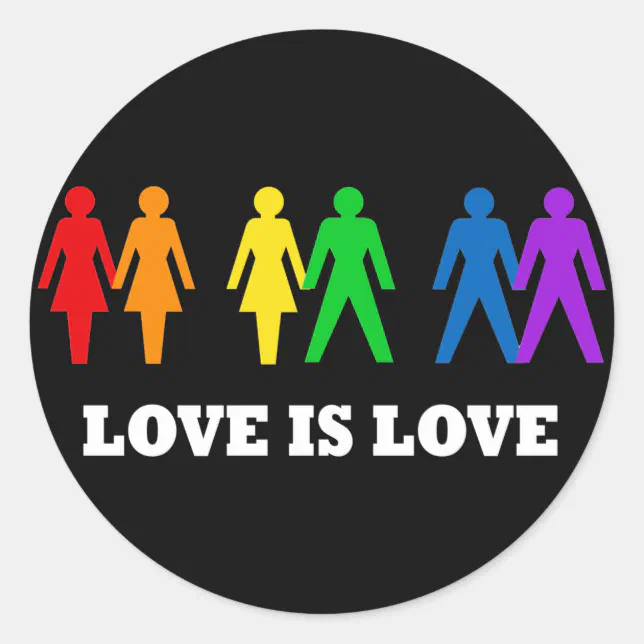 Love is Love Classic Round Sticker | Zazzle