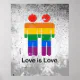 LOVE IS LOVE GAY COUPLE POSTER | Zazzle