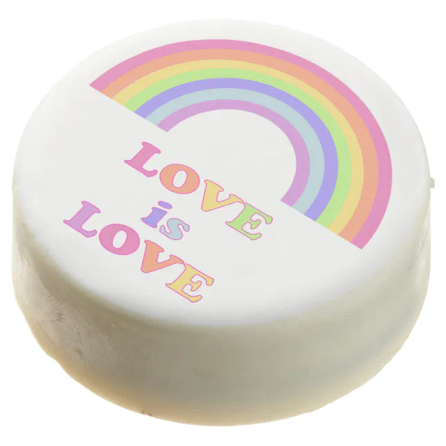 LOVE is LOVE - Gay Pride / LGBT Rainbow Chocolate Covered Oreo | Zazzle