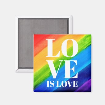Love is Love Rainbow Gay Pride Magnet | Zazzle