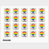 Love Is Love Square Sticker | Zazzle