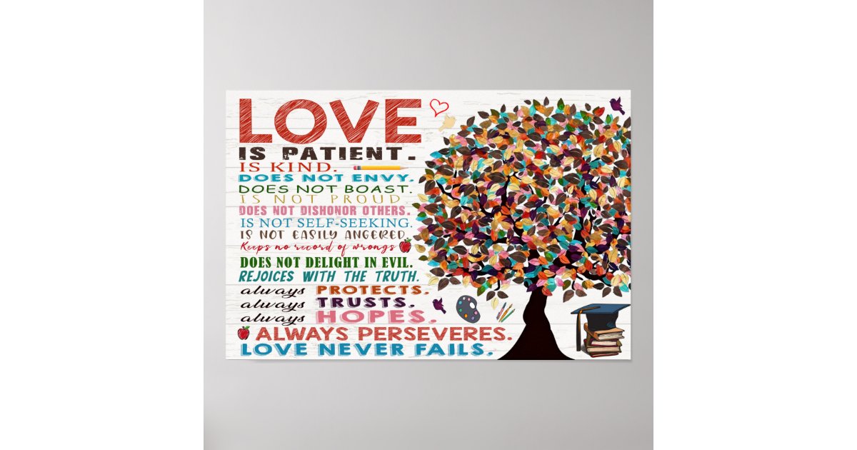 Love is patient Classroom Poster | Zazzle