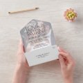 Love is Patient Elopement Reception Photo QR Code All In One Invitation ...