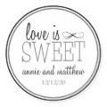 Love Is Sweet Labels (Black / Gray) | Zazzle