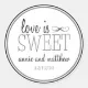 Love Is Sweet Labels (Black / Gray) | Zazzle