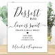 Love is Sweet Personalized Wedding Dessert Bar Poster | Zazzle