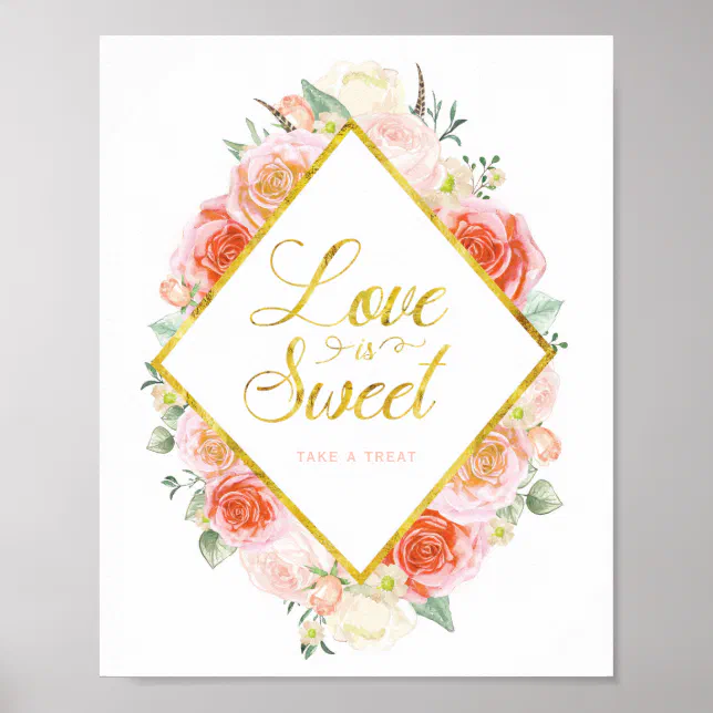 Love is Sweet take a Treat (8x10) Poster | Zazzle