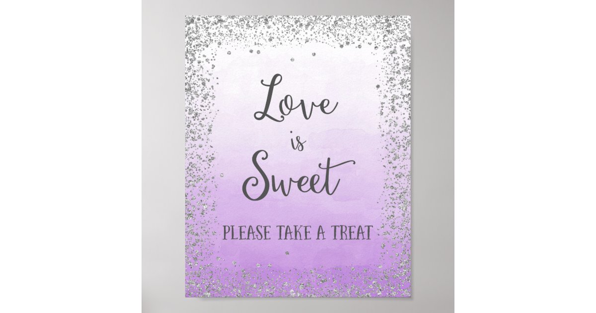 Love is Sweet Wedding Poster Print | Zazzle
