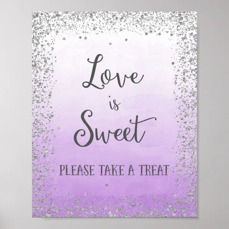 Love is Sweet Wedding Poster Print | Zazzle