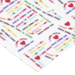 Love Jesus Tablecloth | Zazzle