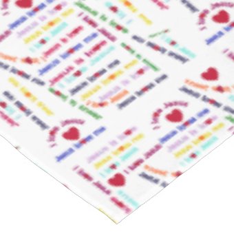 Love Jesus Tablecloth | Zazzle