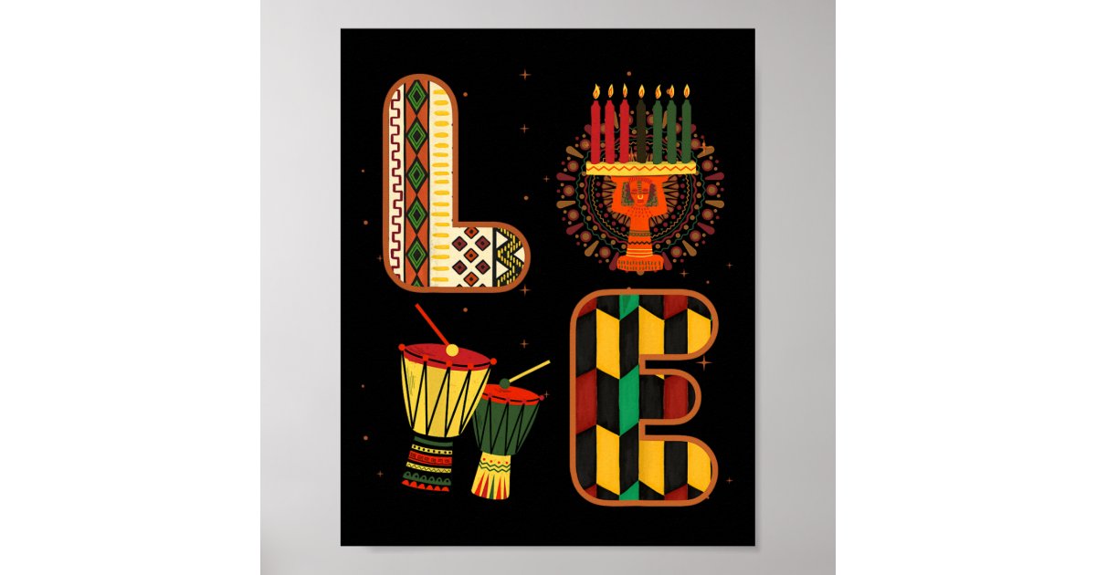 Love Kwanzaa Seven Principles Of Kwanzaa Happy Kwa Poster | Zazzle
