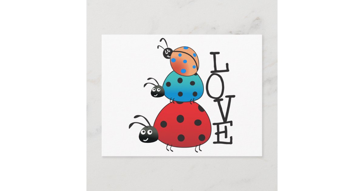 Love Ladybugs Postcard | Zazzle