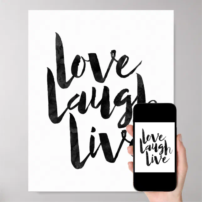 Love Laugh Live Poster | Zazzle