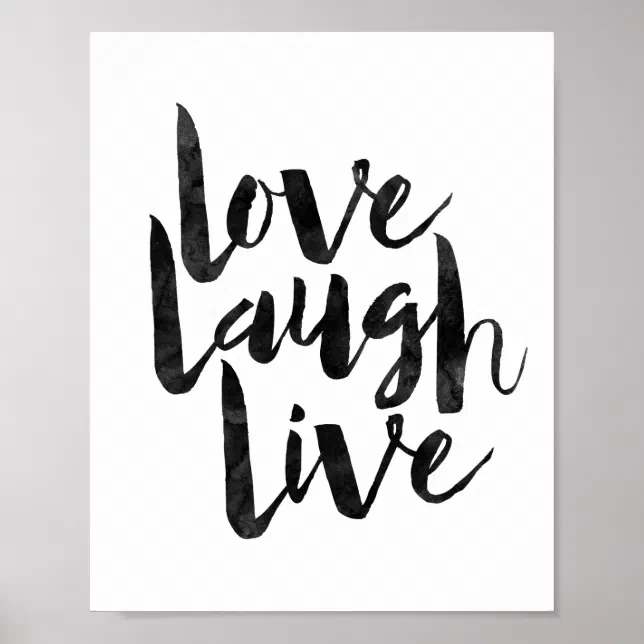 Love Laugh Live Poster | Zazzle
