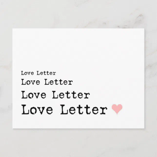 Love Letter Postcard | Zazzle