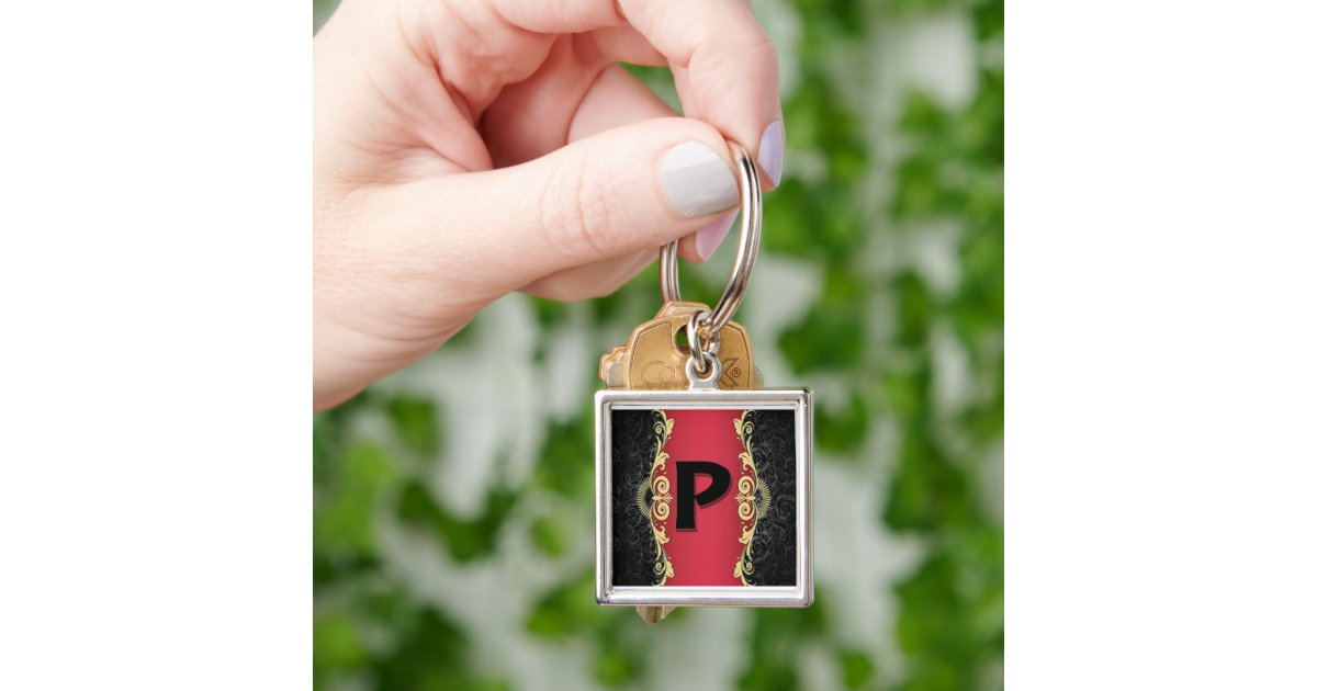 Love Letters "P" Keychain | Zazzle