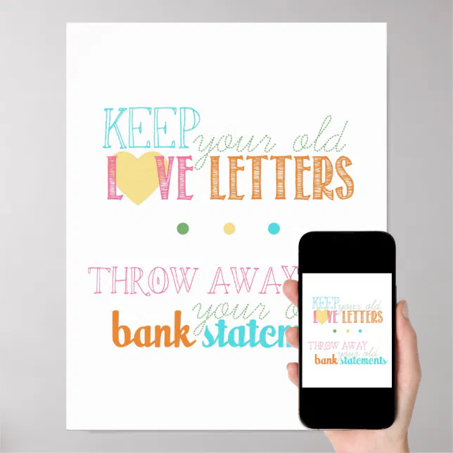 love letters quote - from "wear sunscreen" song poster | Zazzle