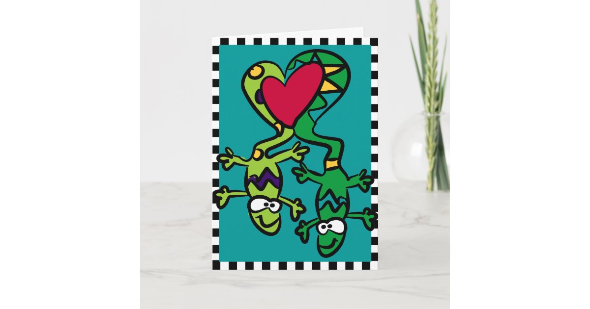 Love Lizards Greeting Card | Zazzle