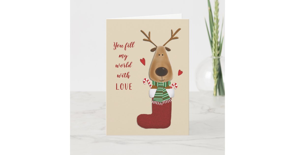 Love Lover Spouse Partner Christmas Greeting Holiday Card | Zazzle