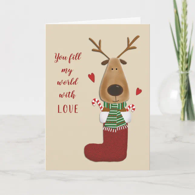 Love Lover Spouse Partner Christmas Greeting Holiday Card | Zazzle