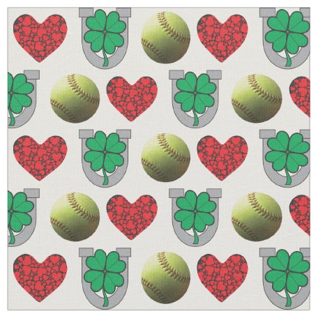 Love Softball Fabric | Zazzle.com
