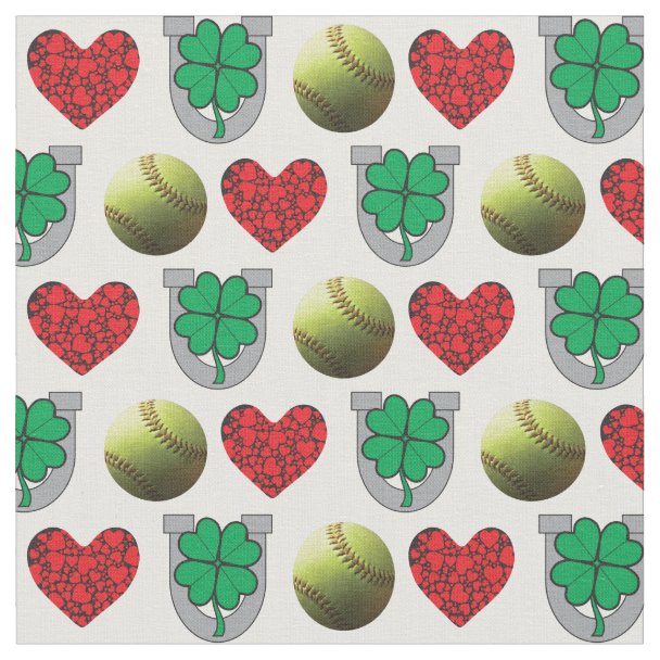 Love Softball Fabric | Zazzle.com