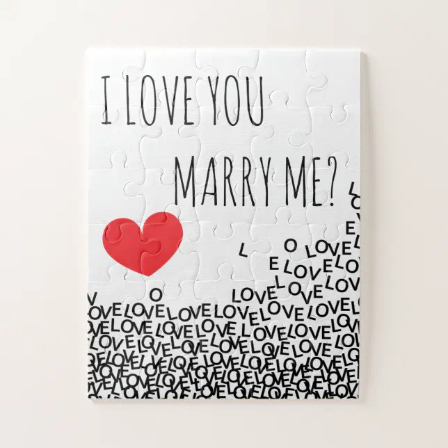 Love "Marry Me?" Puzzle Engagement Prop | Zazzle