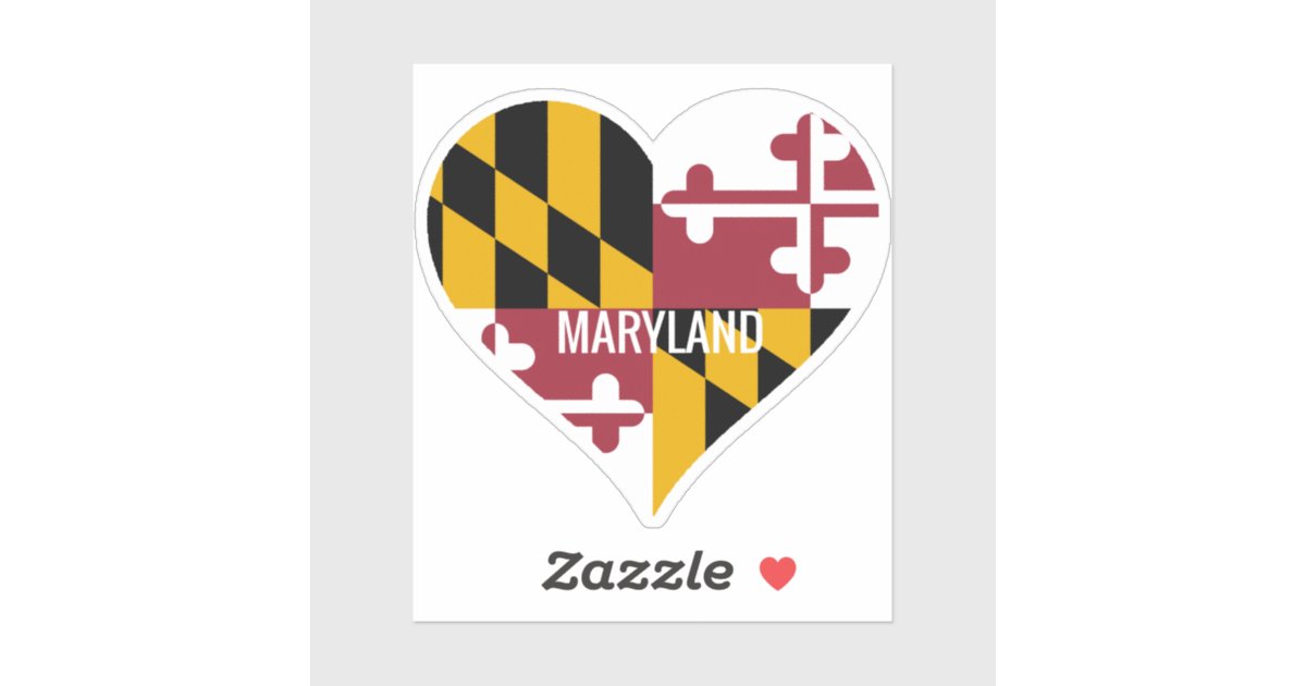 Love Maryland Flag Sticker | Zazzle