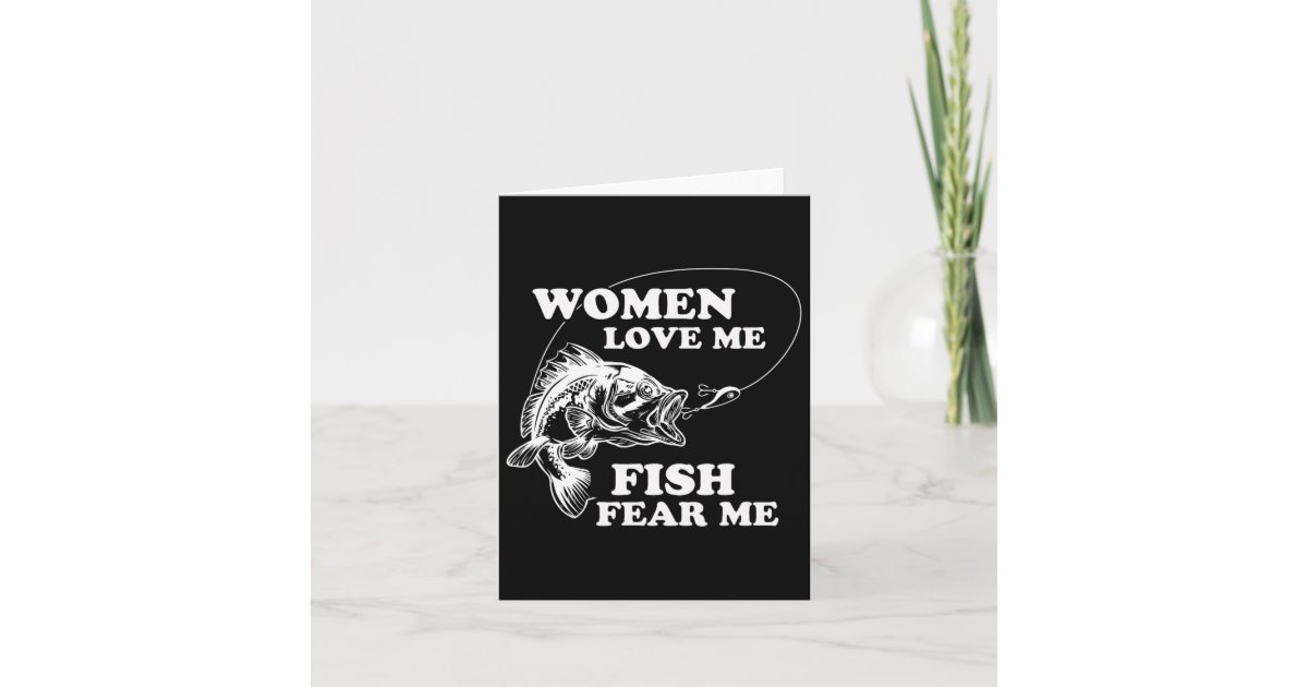 Love Me Fish Fear Me Funny Fathers Day Present For Card | Zazzle