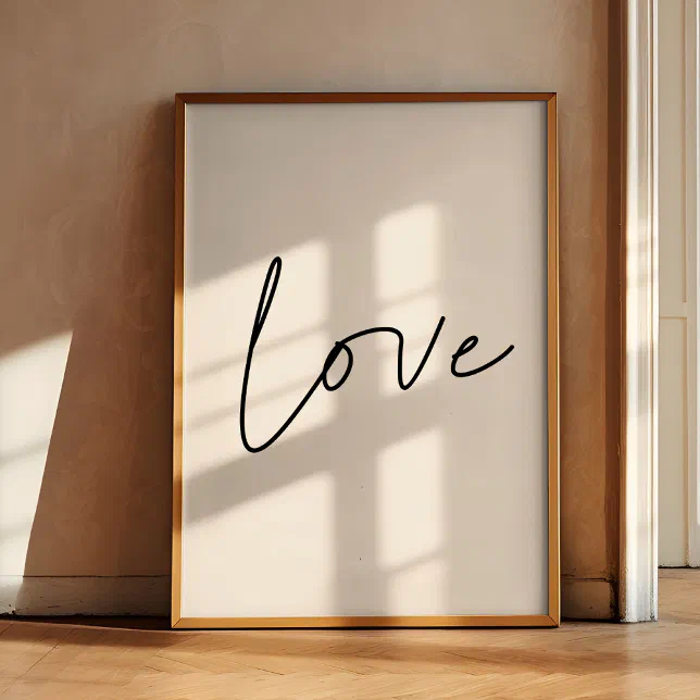 Love minimalist poster | Zazzle