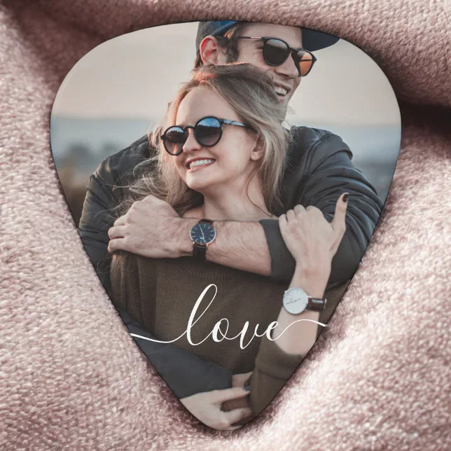 Love Modern Photo Guitar Pick | Zazzle