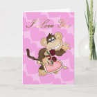 The Macaque Monkey Valentine Card | Zazzle.com