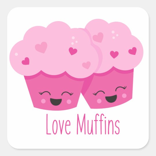 Love Muffins word art fun sticker | Zazzle.com