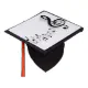 Love Music Notes Graphic art Musician Graduation Cap Topper | Zazzle