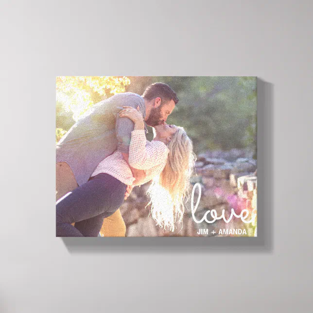 Love Names Engagement Canvas Print | Zazzle