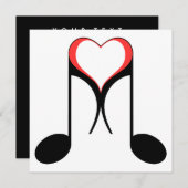 love notes : 8th note invitation | Zazzle